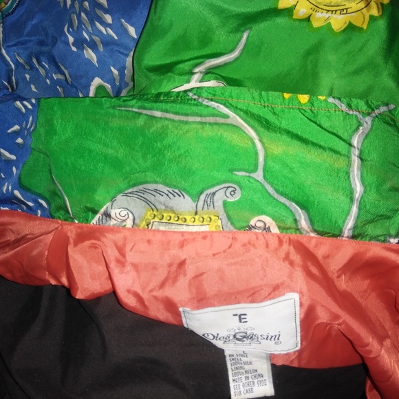 Oleg Cassini | Jackets & Coats | Vintage Oleg Cassini Silk Jacket Large ...